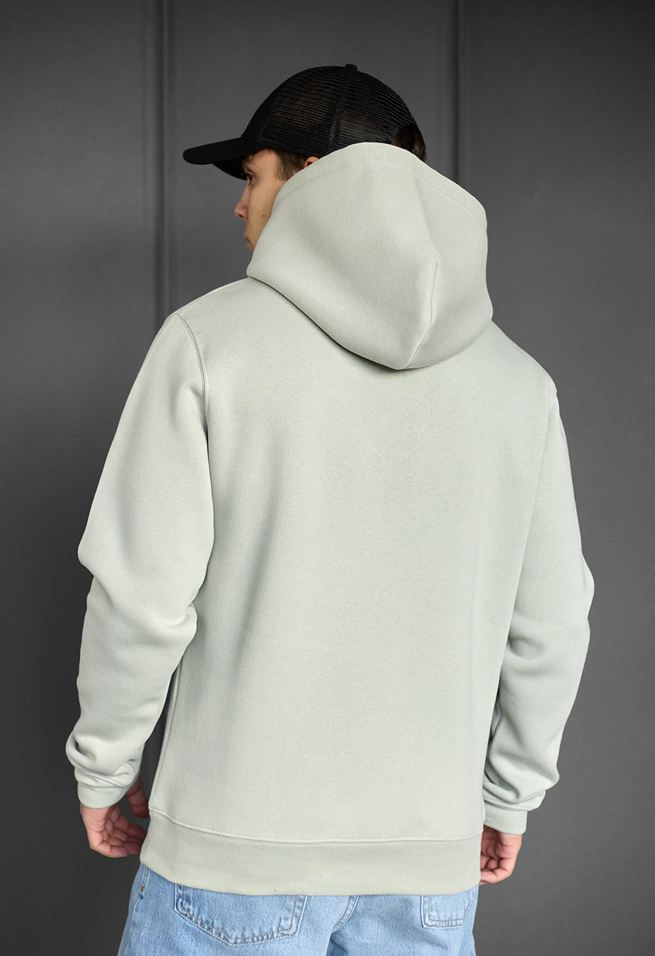 Чоловіче худі Staff light olive basic fleece світло-оливкового кольору бавовняне недороге ...