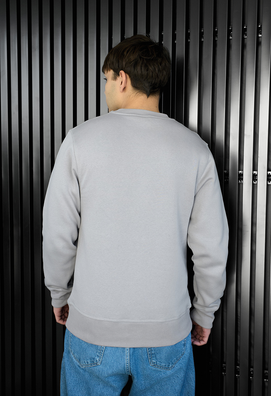 Світшот чоловічий Staff light gray basic fleece світло-сірий бавовняний теплий на флісі базовий ...