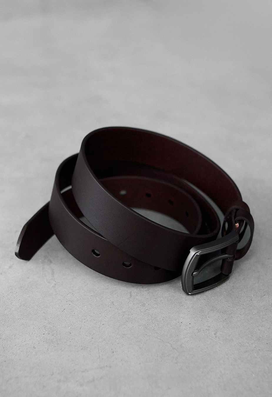 Ремінь чоловічий Staff brown коричневий еко шкіра шкіряний стильний ціна