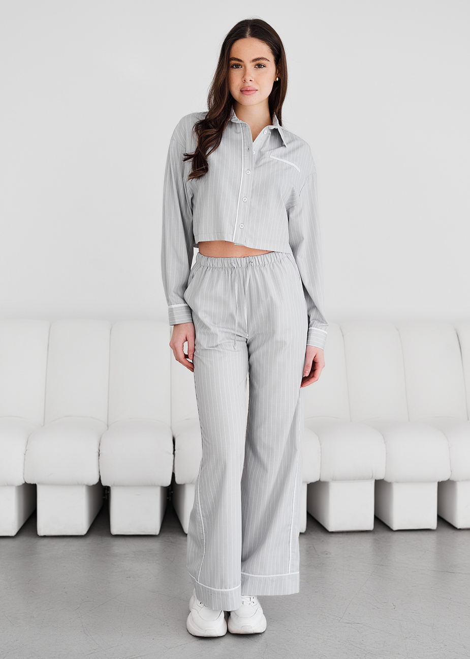 Костюм жіночий Staff niex light gray світло-сірий короткий брендовий ціна