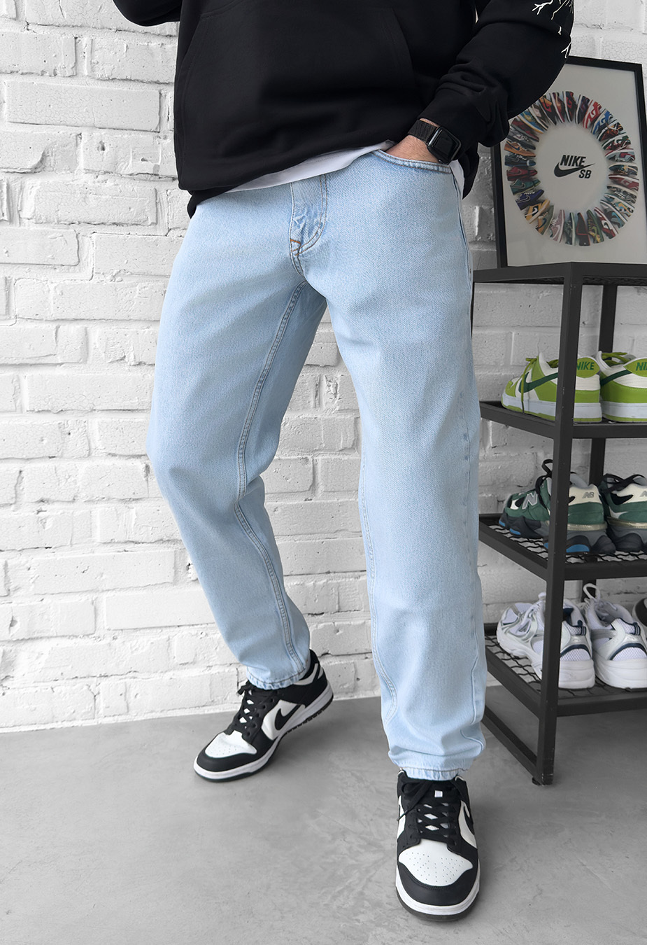 Джинси чоловічі Staff 24 light blue regular світло-сині бавовняні для ...