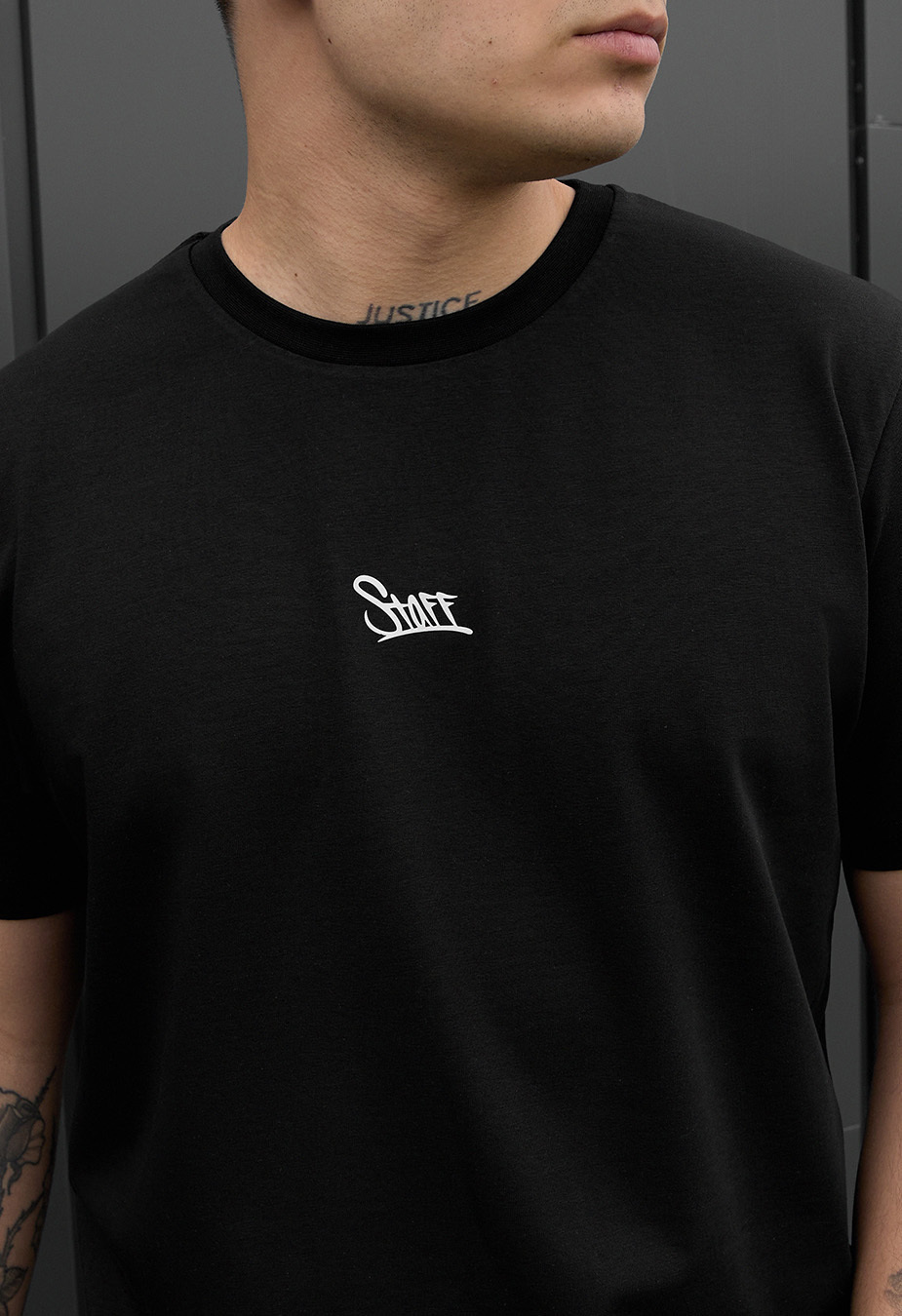 Футболка чоловіча Staff black reflective logo чорна рефлективна модна з ...