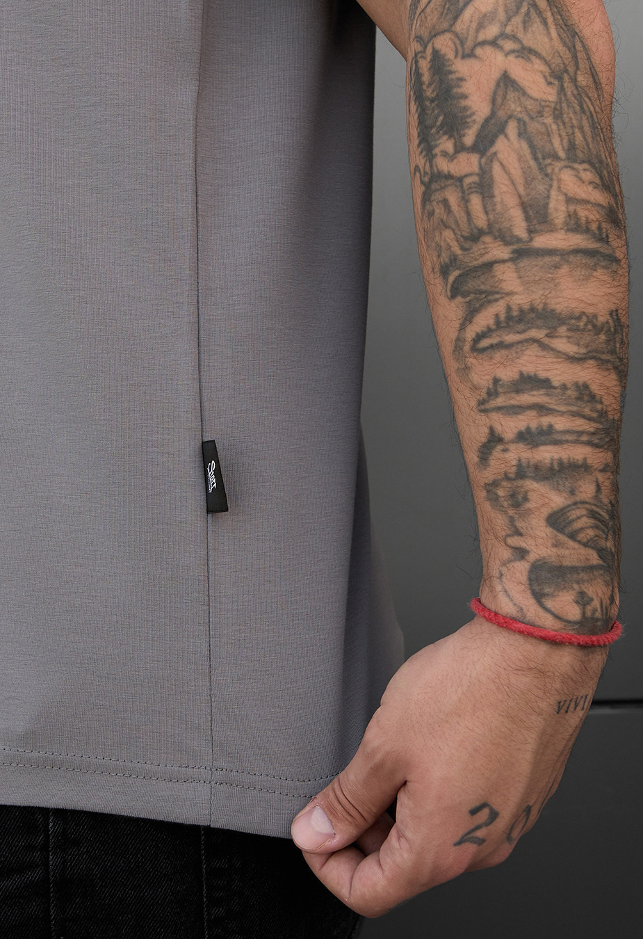 Футболка чоловіча Staff gray basic сіра недорога однотонна базова ціна