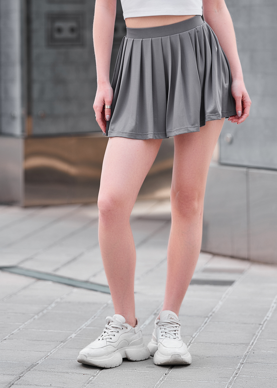 Спідниця-шорти жіноча Staff fey gray сіра коротка на літо модна ціна