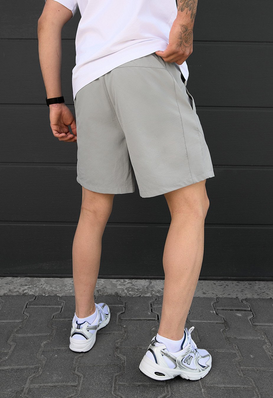 Шорти чоловічі Staff sko light gray світло-сірі модні класичні на літо ціна