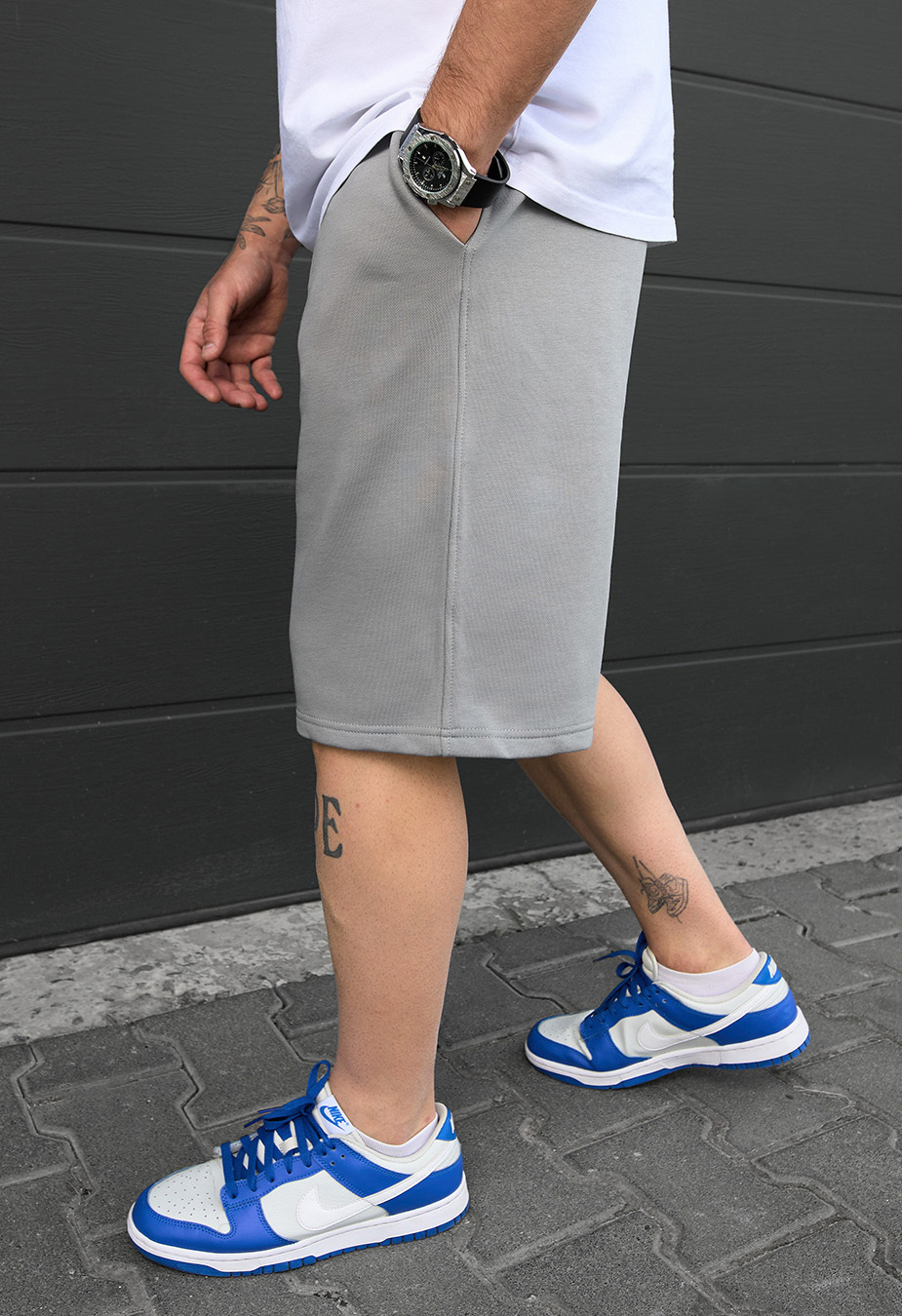 Шорти чоловічі Staff nes light gray світло-сірі бавовняні для підлітка трикотажні літні купити