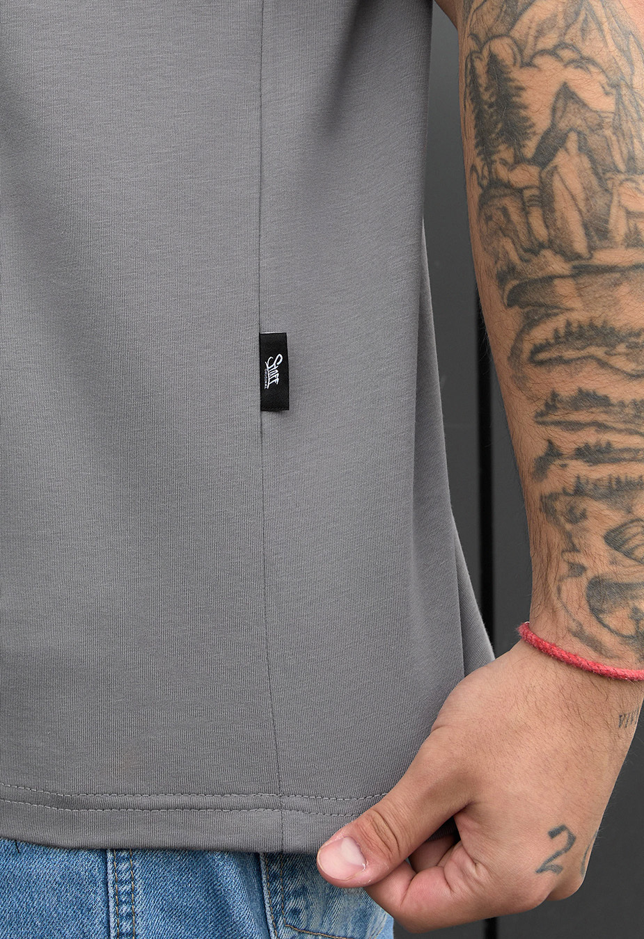 Футболка чоловіча Staff gray сіра бавовняна для підлітка ціна