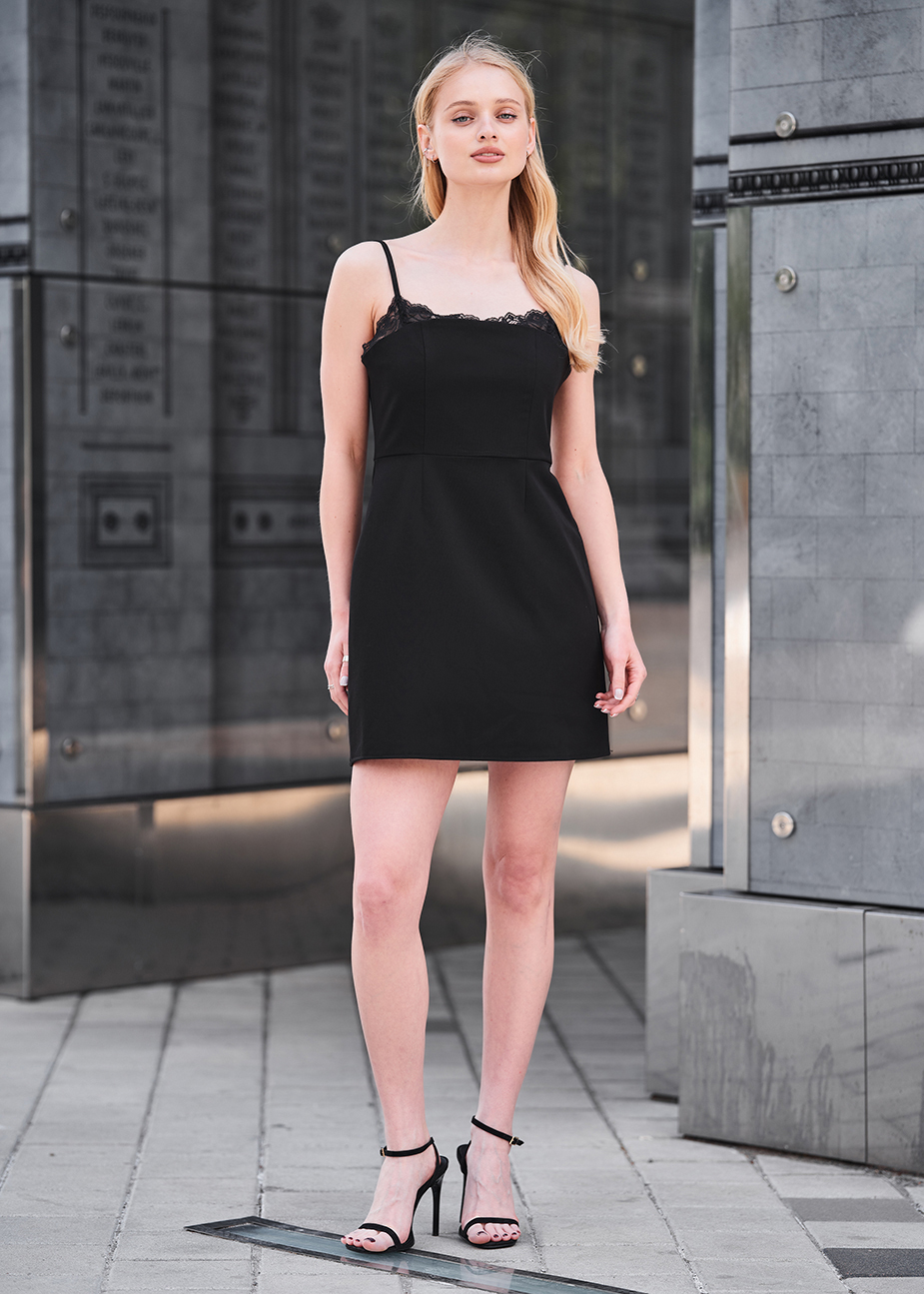 Сукня жіноча Staff kim black чорна літня з мереживом молодіжна ...