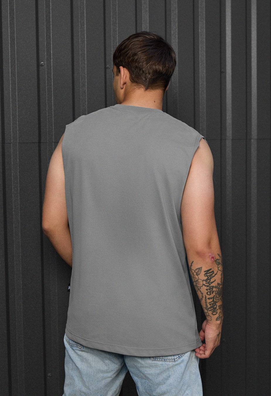 Майка чоловіча Staff gray сіра однотонна для підлітка ціна