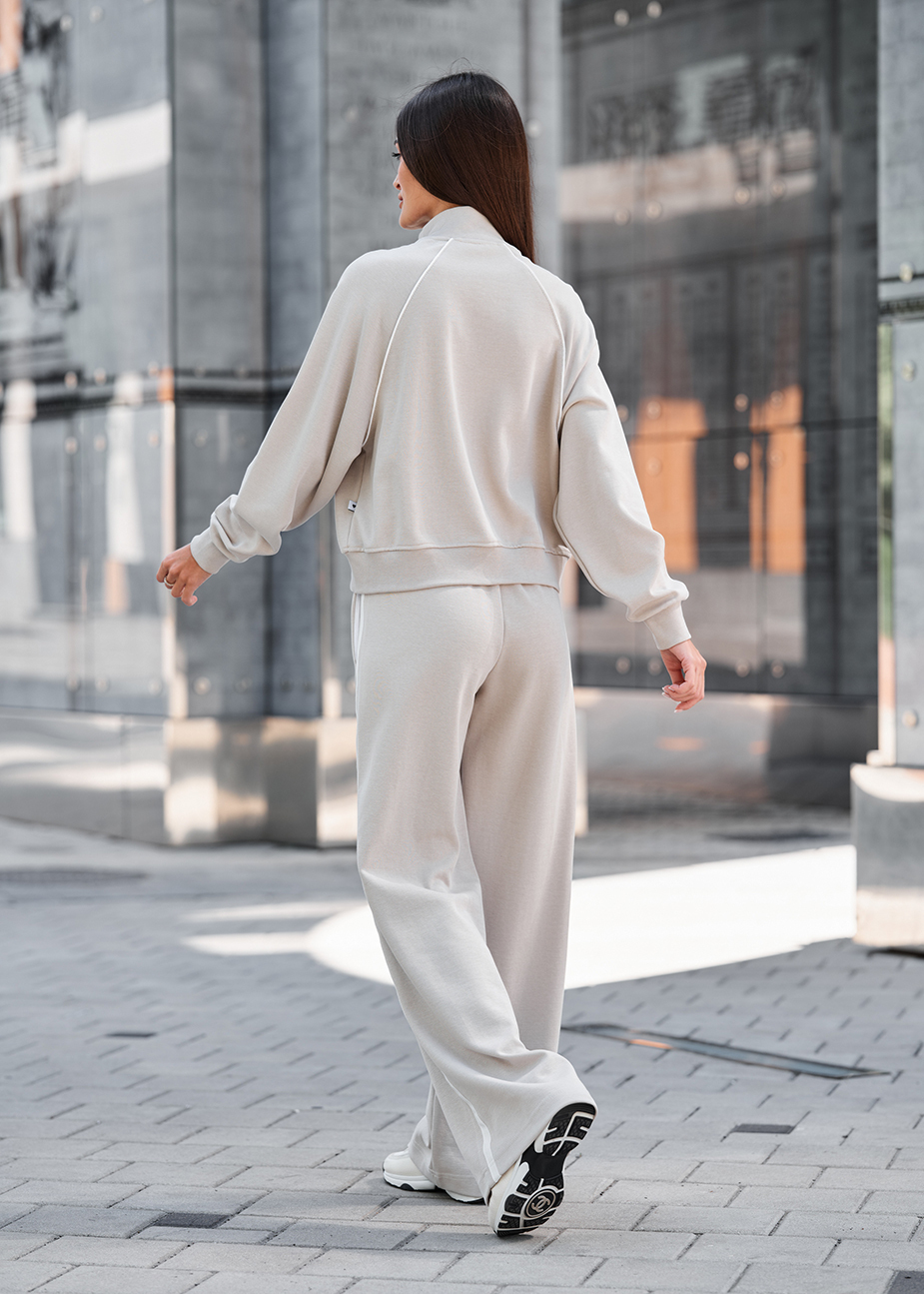 Спортивний костюм жіночий Staff fid light gray oversize reflective світло-сірий недорогий ...