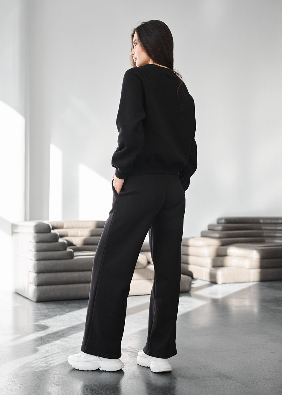 Спортивний костюм жіночий Staff vel black oversize fleece чорний на ...