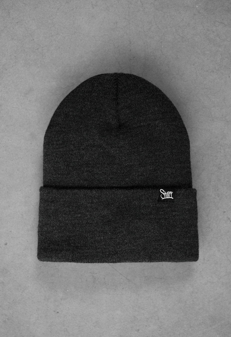 Шапка чоловіча Staff graphite basic графітового кольору для підлітка тепла базова однотонна з ...
